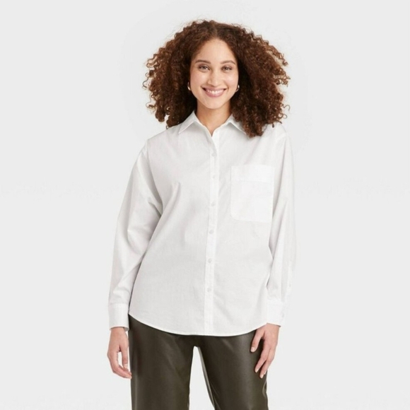 a new day | Tops | A New Day White Button Down Shirt | Poshmark